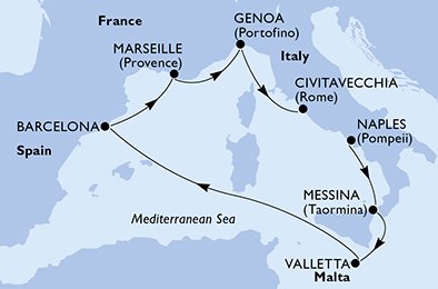 MSC World Europa cruise itineraries | MSC Cruises